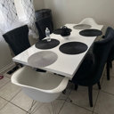 Wrought Studio Border Extendable Metal Base Dining Table & Reviews ...