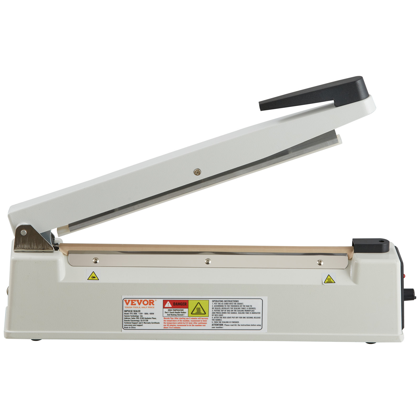 VEVOR 12" Aluminum Hand Impulse Heat Sealer Machine Poly Plastic Bags ...