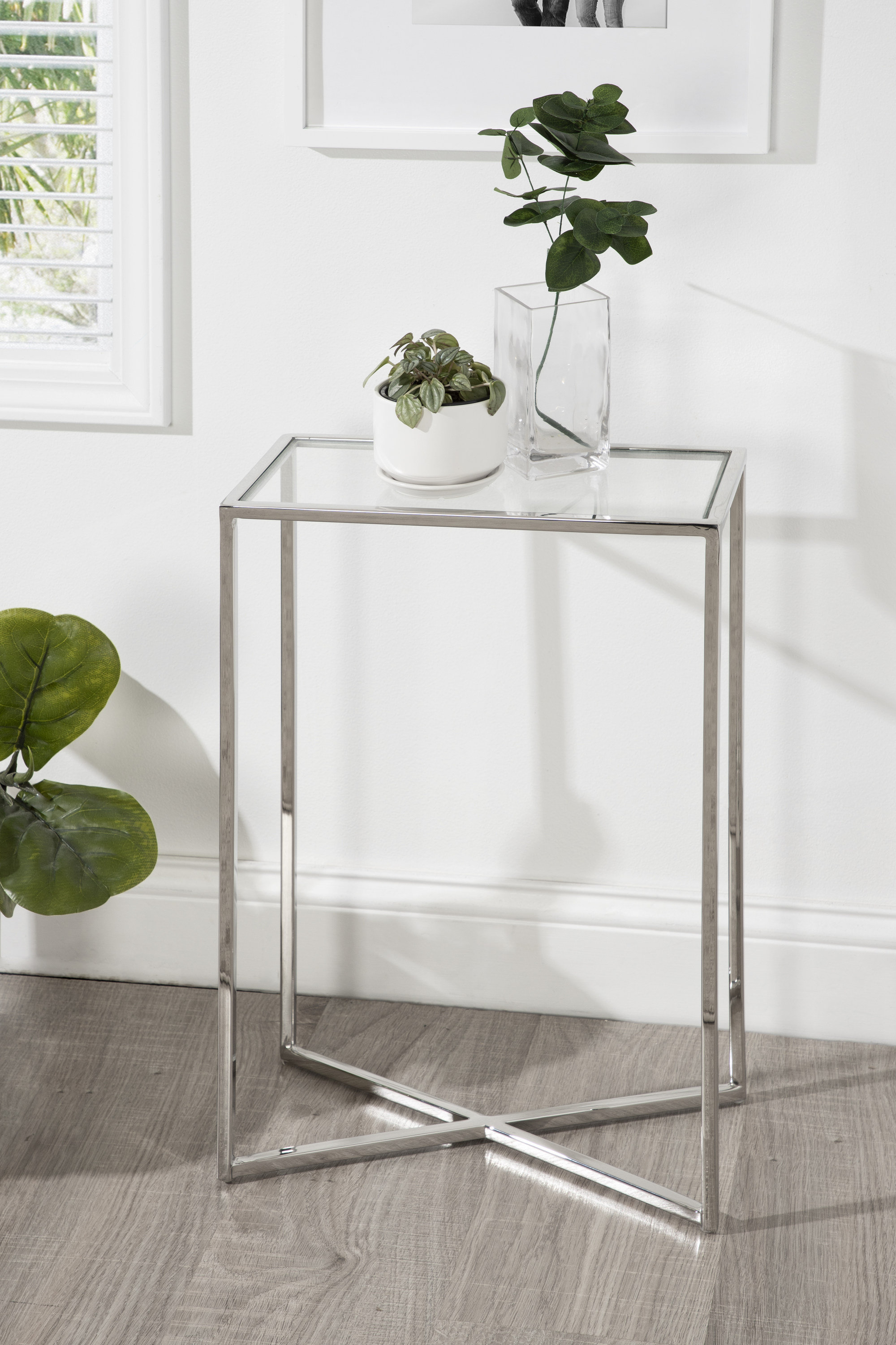 Everly Quinn Jaspur Narrow and Metal Rectangle Side Table & Reviews ...