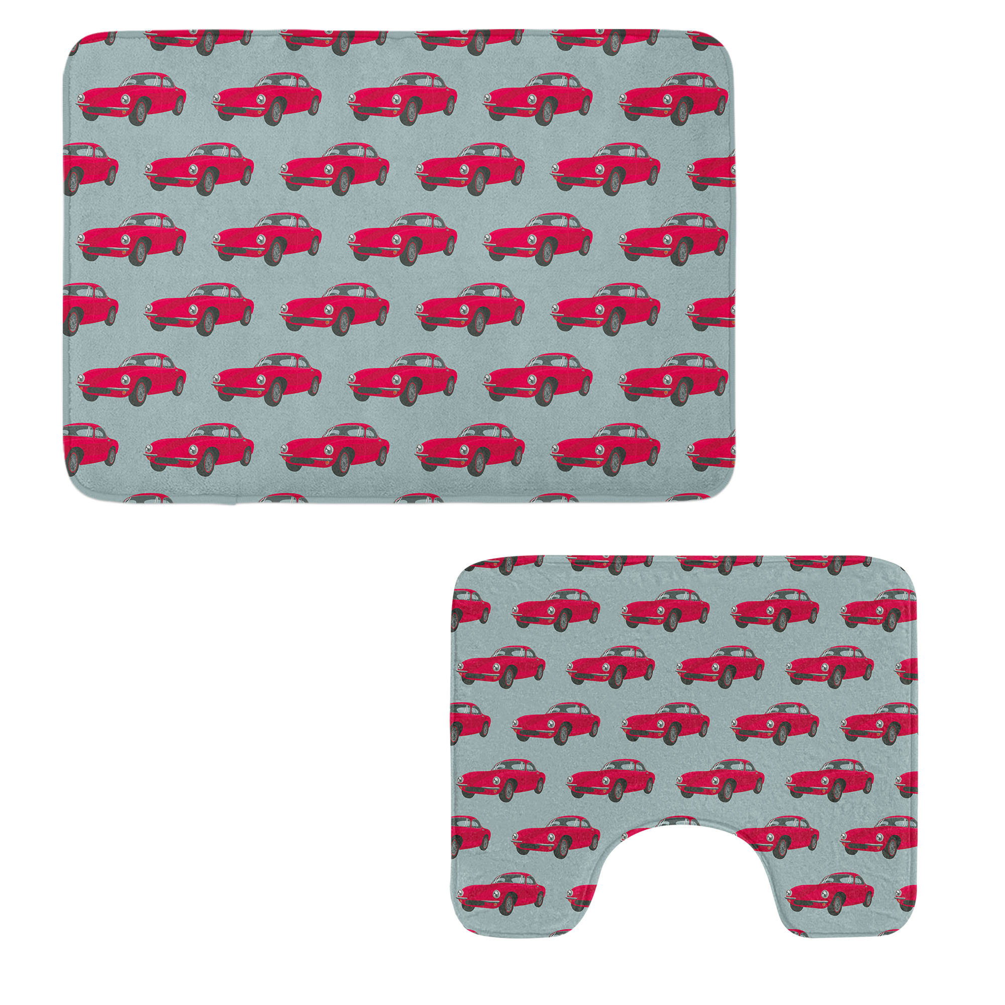 Dakota Fields Cars Bathroom Rug Set 2 Pieces Rectangle & Contour Mats ...