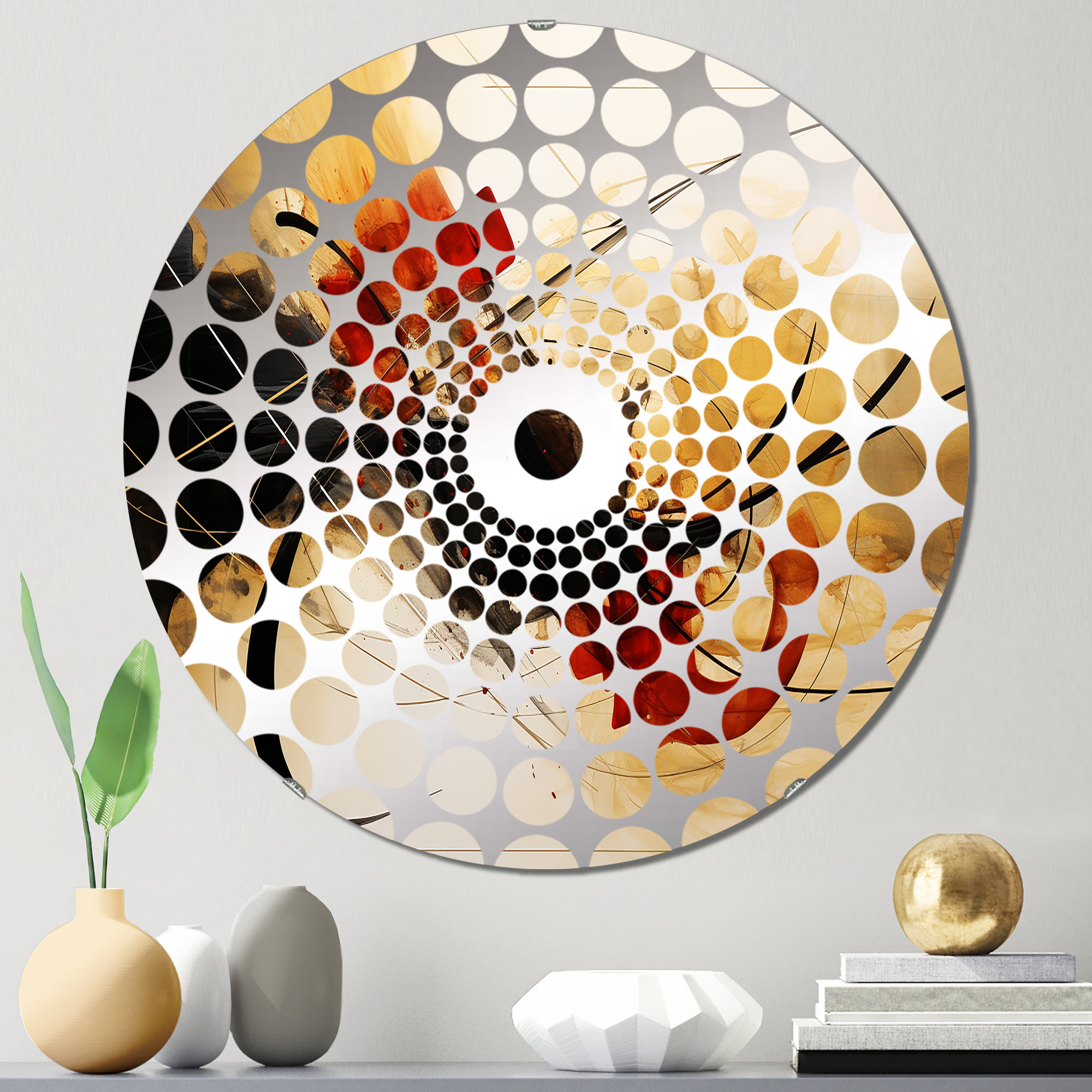 East Urban Home Visalia - Concentric Circles Decorative Mirror | Wayfair