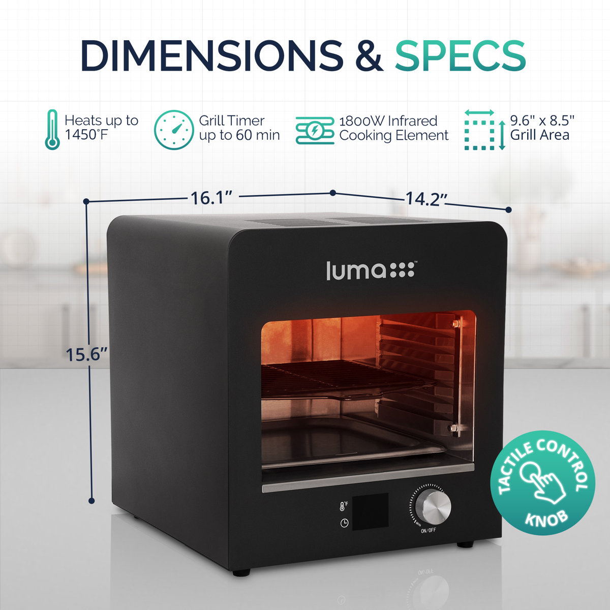 Newair Luma Electric Infrared Steak Grill, Portable Indoor Countertop ...