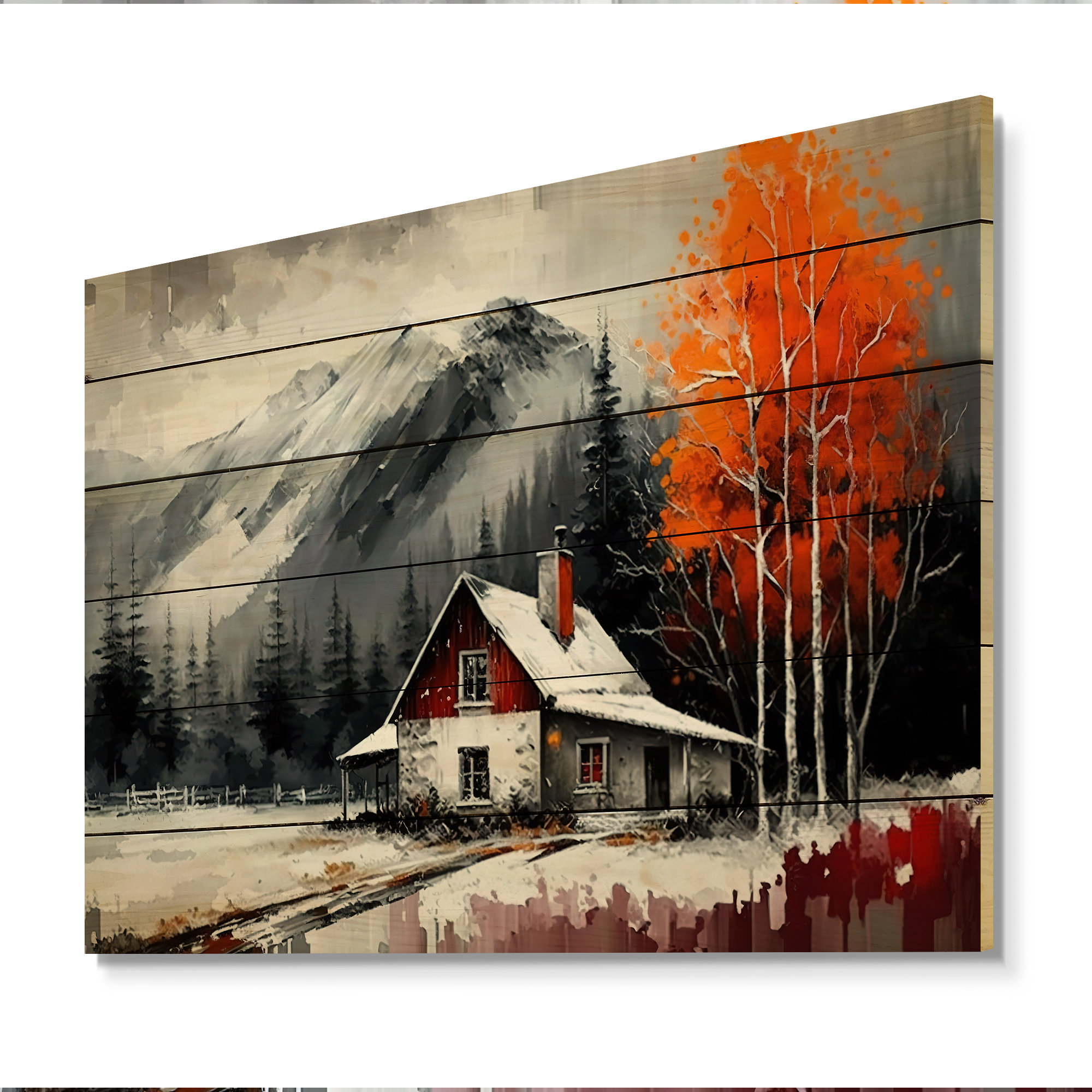 Millwood Pines Nantucket Cabin In The Woods In Winter VI - Unframed ...