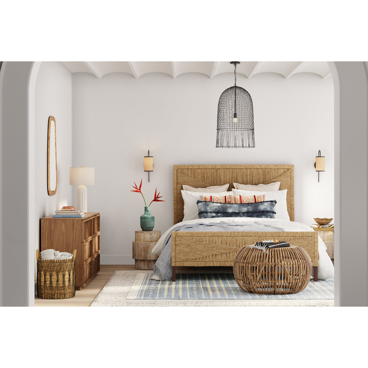 Joss & Main Banana Leaf Handmade String Detail Decorative and ...