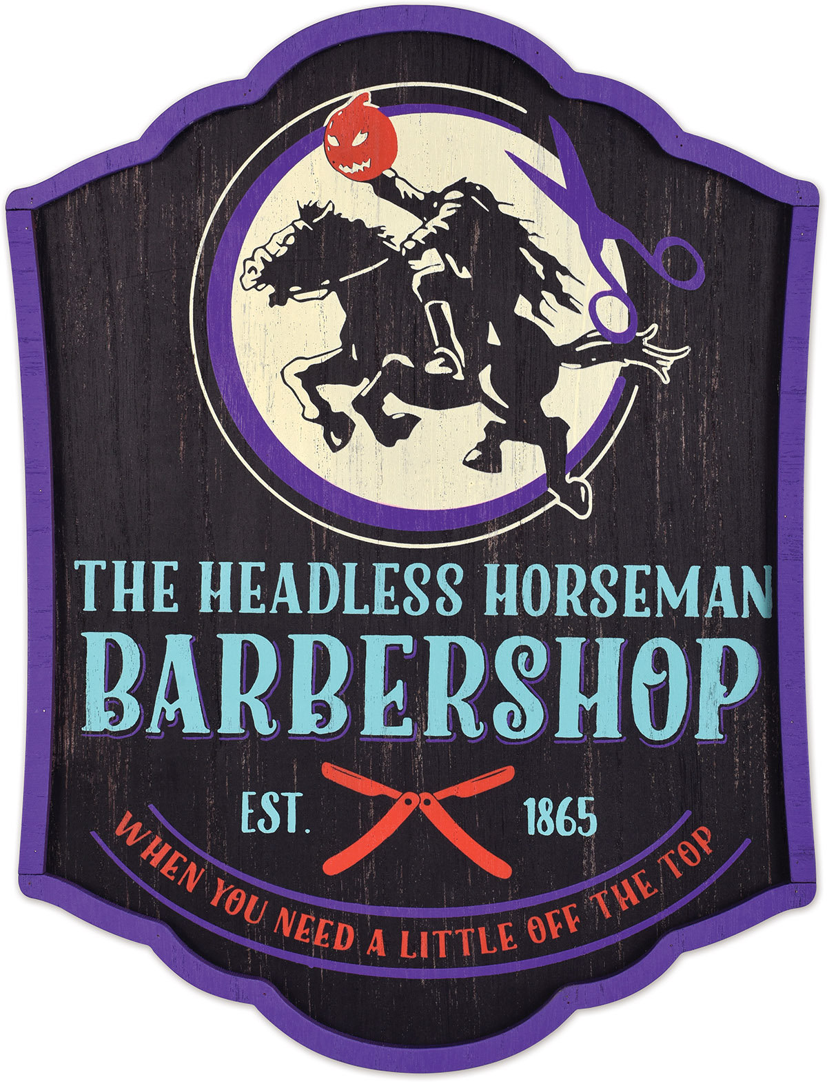 The Holiday Aisle® Halloween Barber Shop Sign | Wayfair