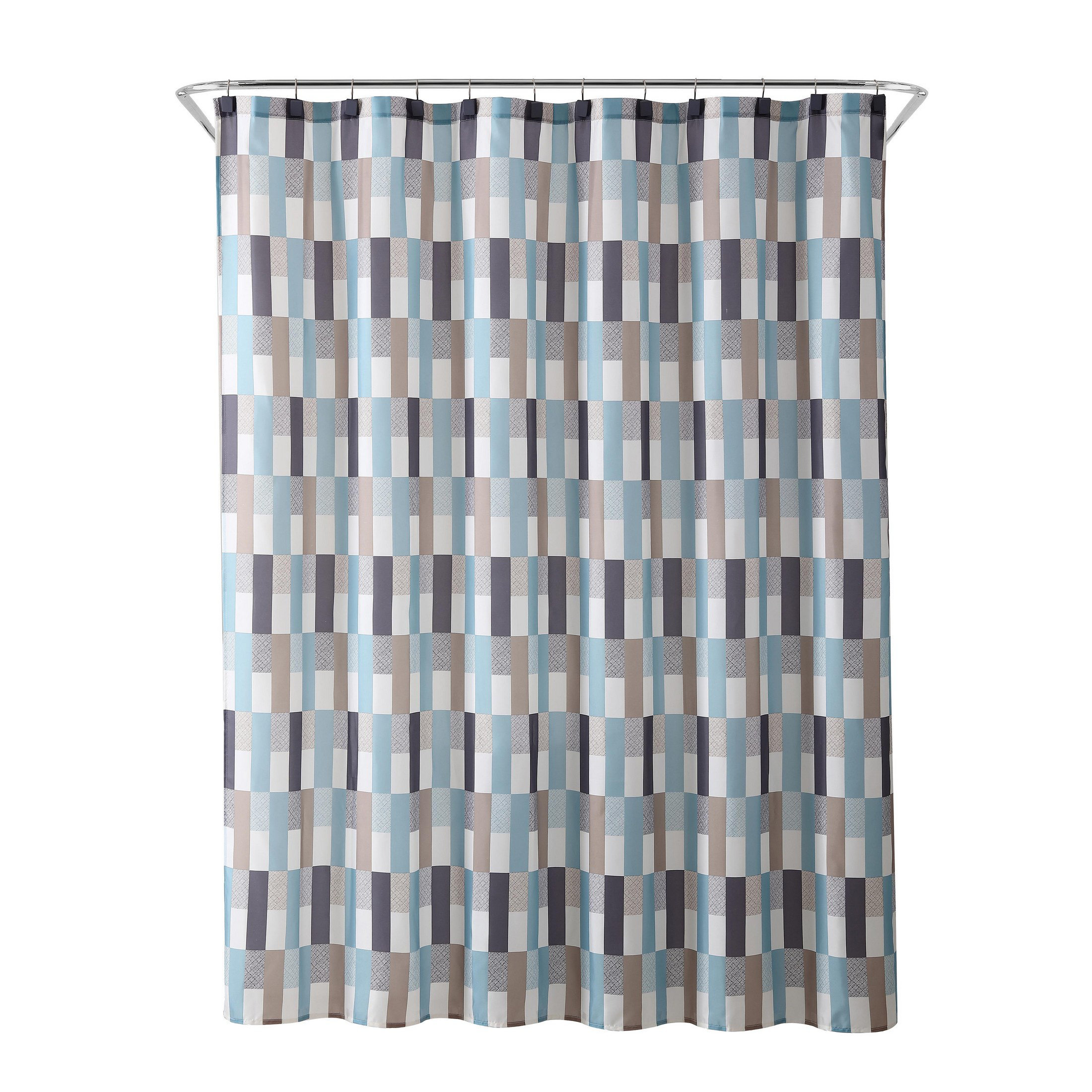 Wrought Studio™ Makael 13-Piece Geometric Shower Curtain Bath Set | Wayfair