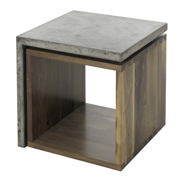 Resource Decor Thomas Bina Concrete Top End Table | Wayfair