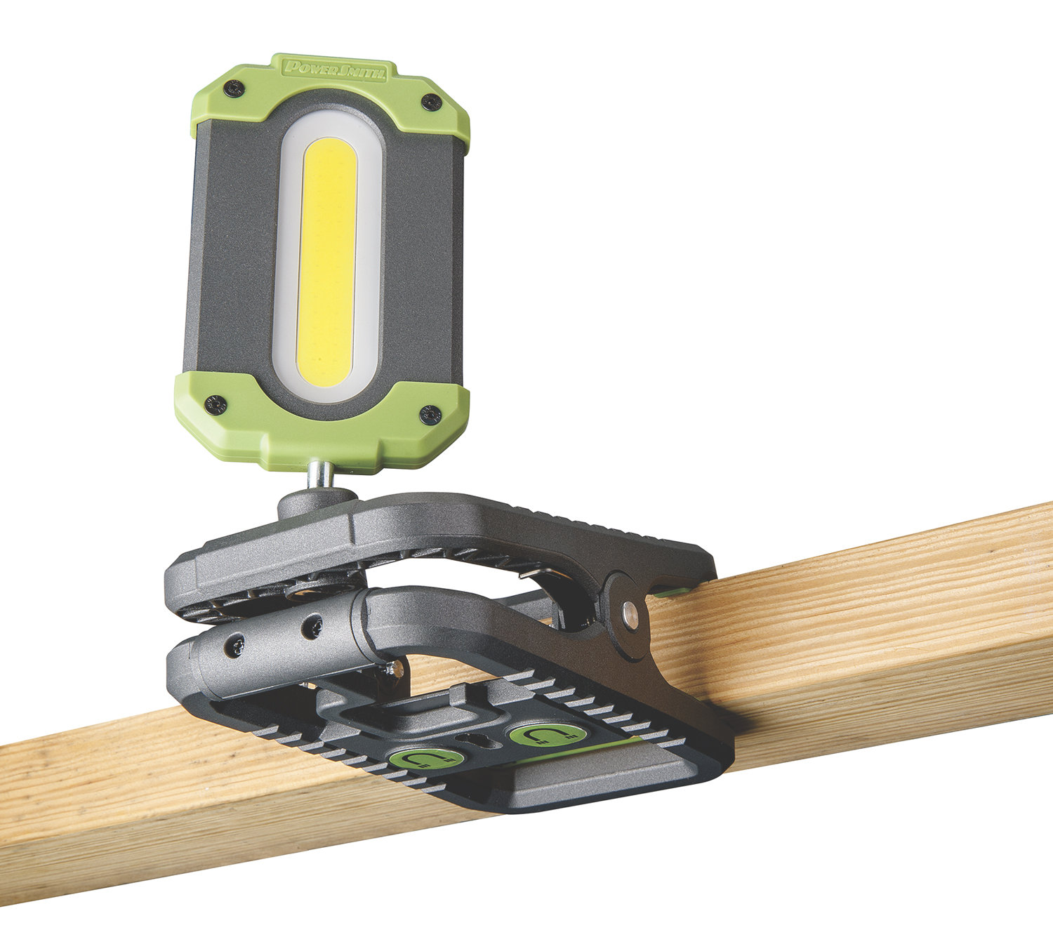 PowerSmith Rechargeable Clamp Light 1000 Lumen with Hook, Keyhole Slot ...