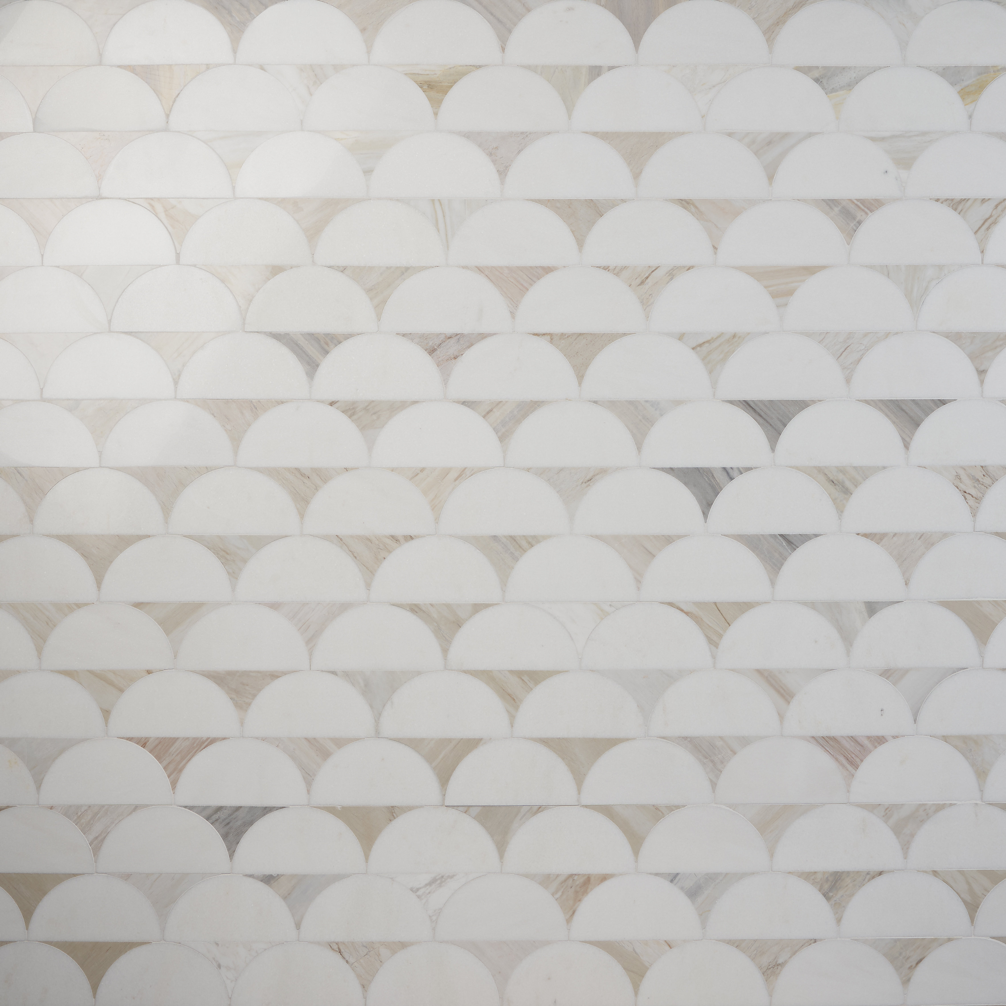 Bond Tile Halfmoon 8.97" x 11.96" Marble Mosaic Wall & Floor Tile | Wayfair
