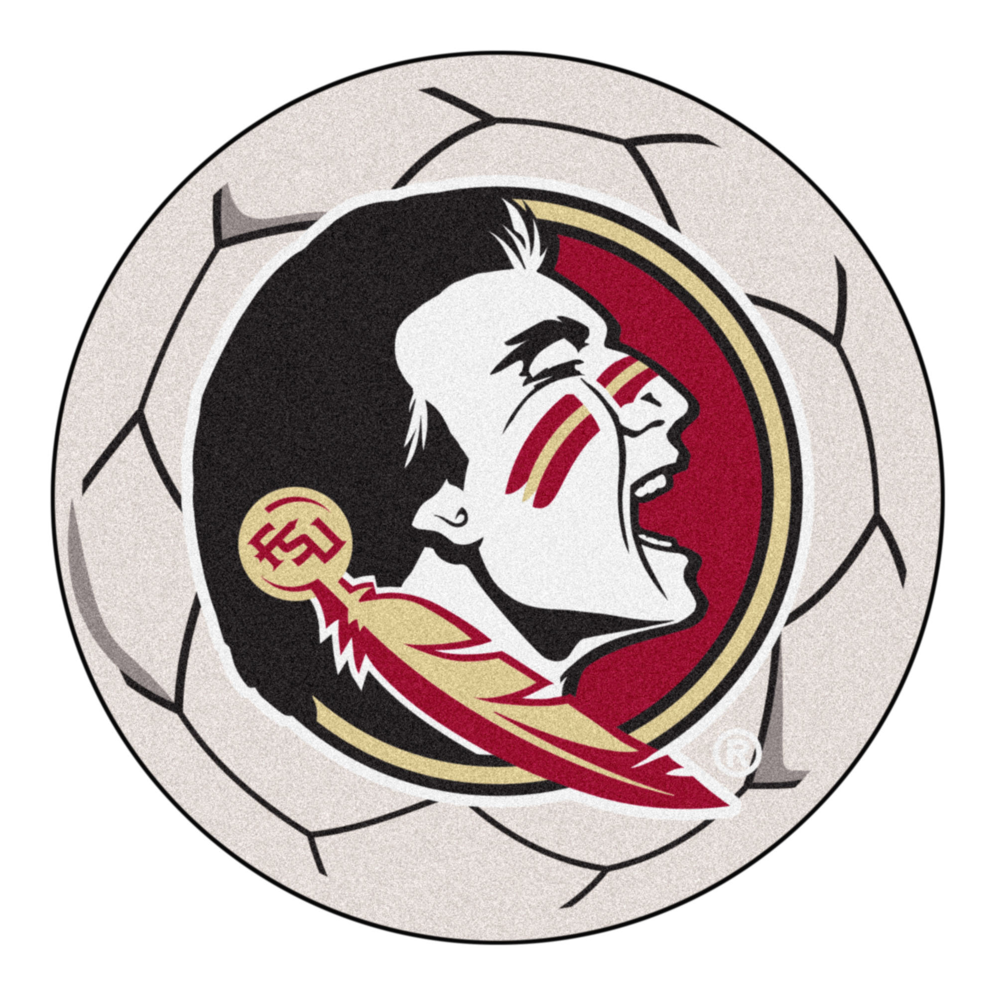 FANMATS NCAA Florida State University Soccer 27 in. x 27 in. Non-Slip ...