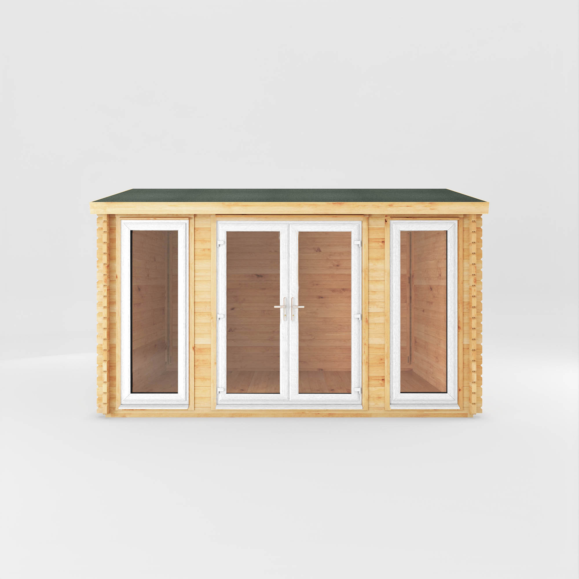 Mercia Garden Products Mercia 13ft x 10ft Home Office Studio Log Cabin ...