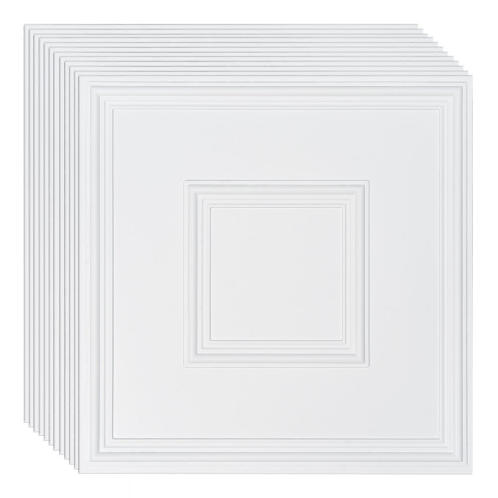 Stellweilan Tessberg Paquet de 12 tuiles de plafond en PVC 24 x 24 po ...
