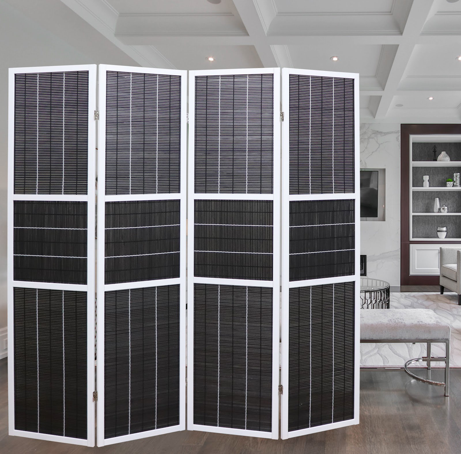 Latitude Run® 70"Wx71"H Solid Wood Folding Room Dividers (No Assembly ...