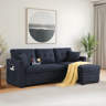 Ebern Designs 81'5" Convertible Sleeper Sectional Sofa With Pull-Out ...