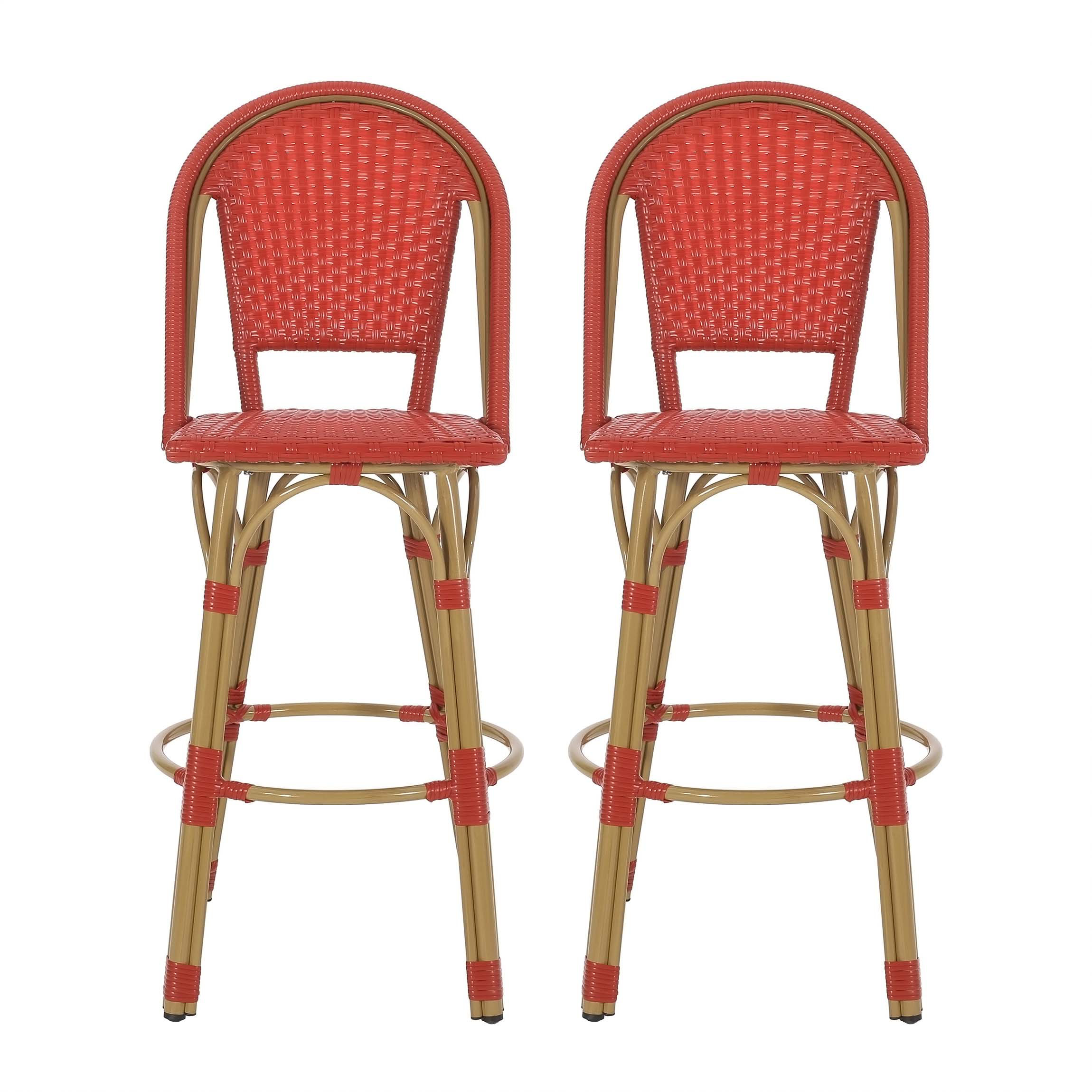 Bayou Breeze Aluminum 4 Legs Bar Stools with Footrest - Wayfair Canada