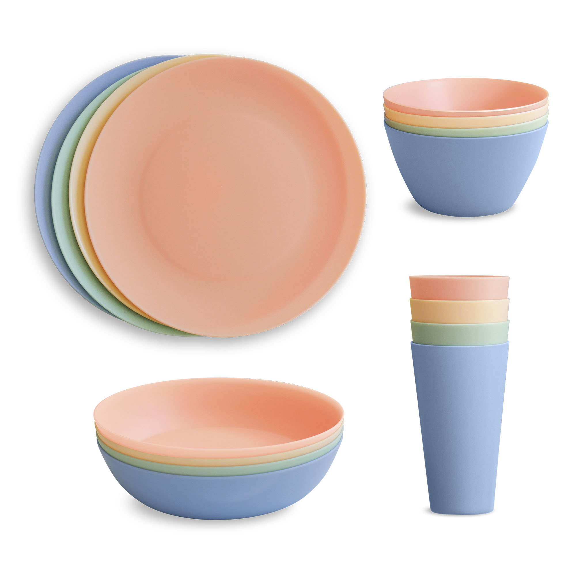 Latitude Run® Theary Polypropylene Plastic Dinnerware Set - Service for ...