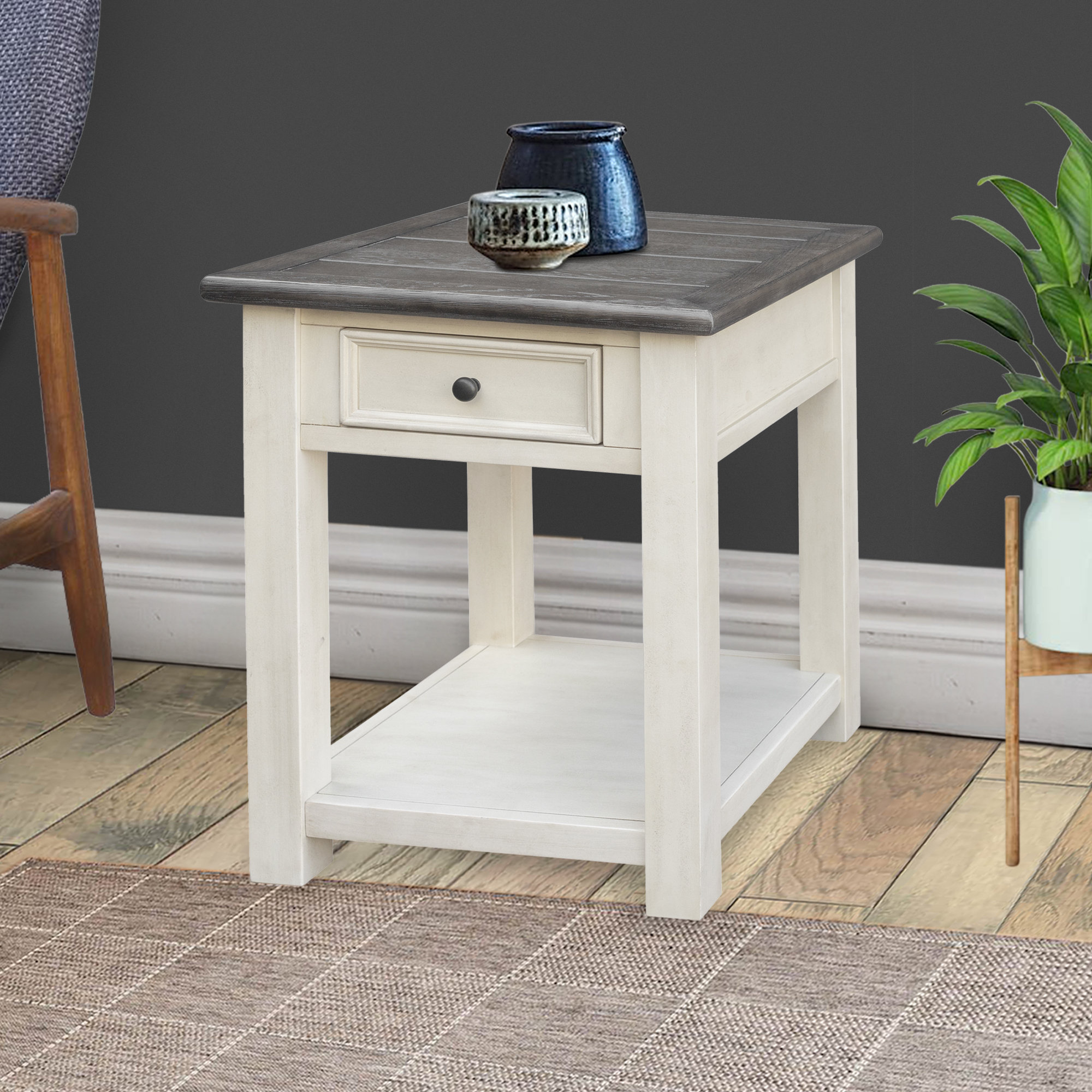 Gracie Oaks Liberty Single Drawer End Table | Wayfair