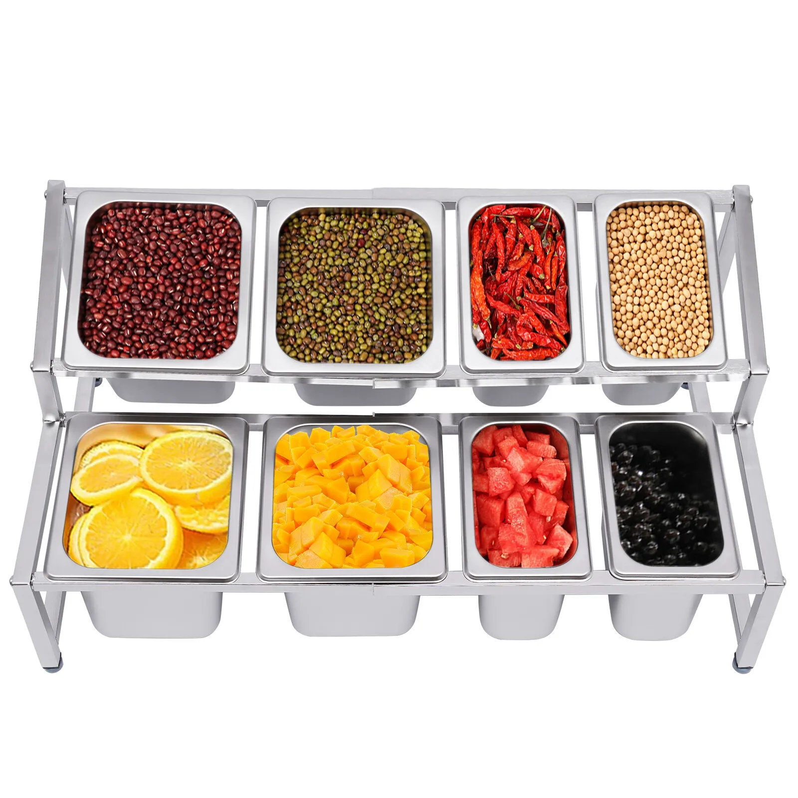 Prep & Savour Freestanding Stainless Steel Spice Jar & Rack Set | Wayfair