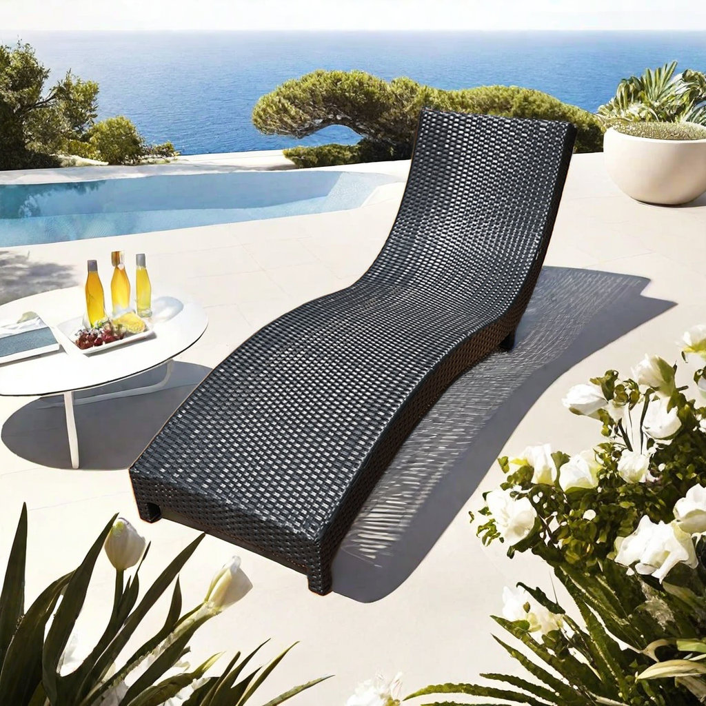 Elegant Home Furnishings.s Outdoor PE Wicker Lounge Chair With ...