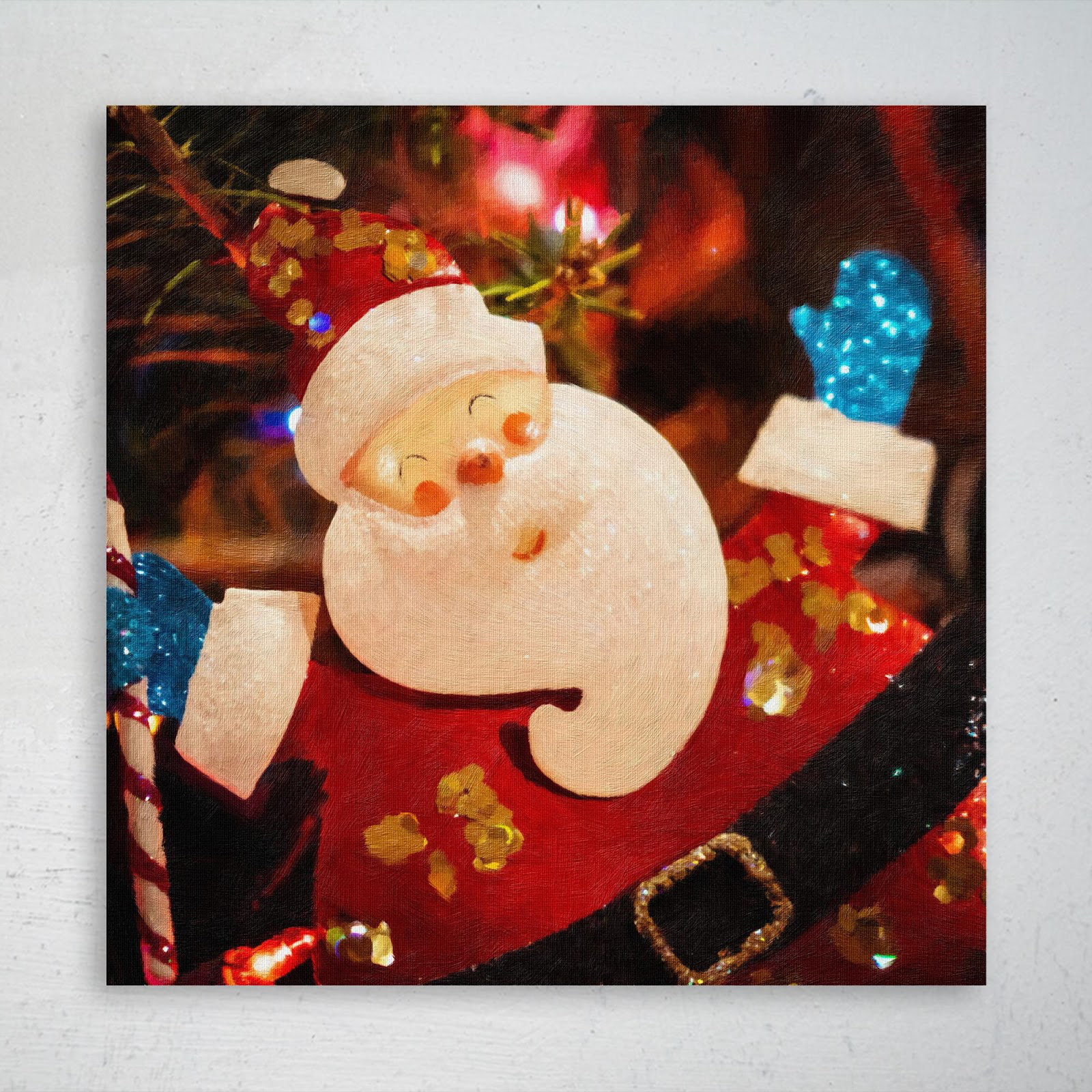 The Holiday Aisle® Santa Clause Cake 1 Piece Square Graphic Art Print n ...