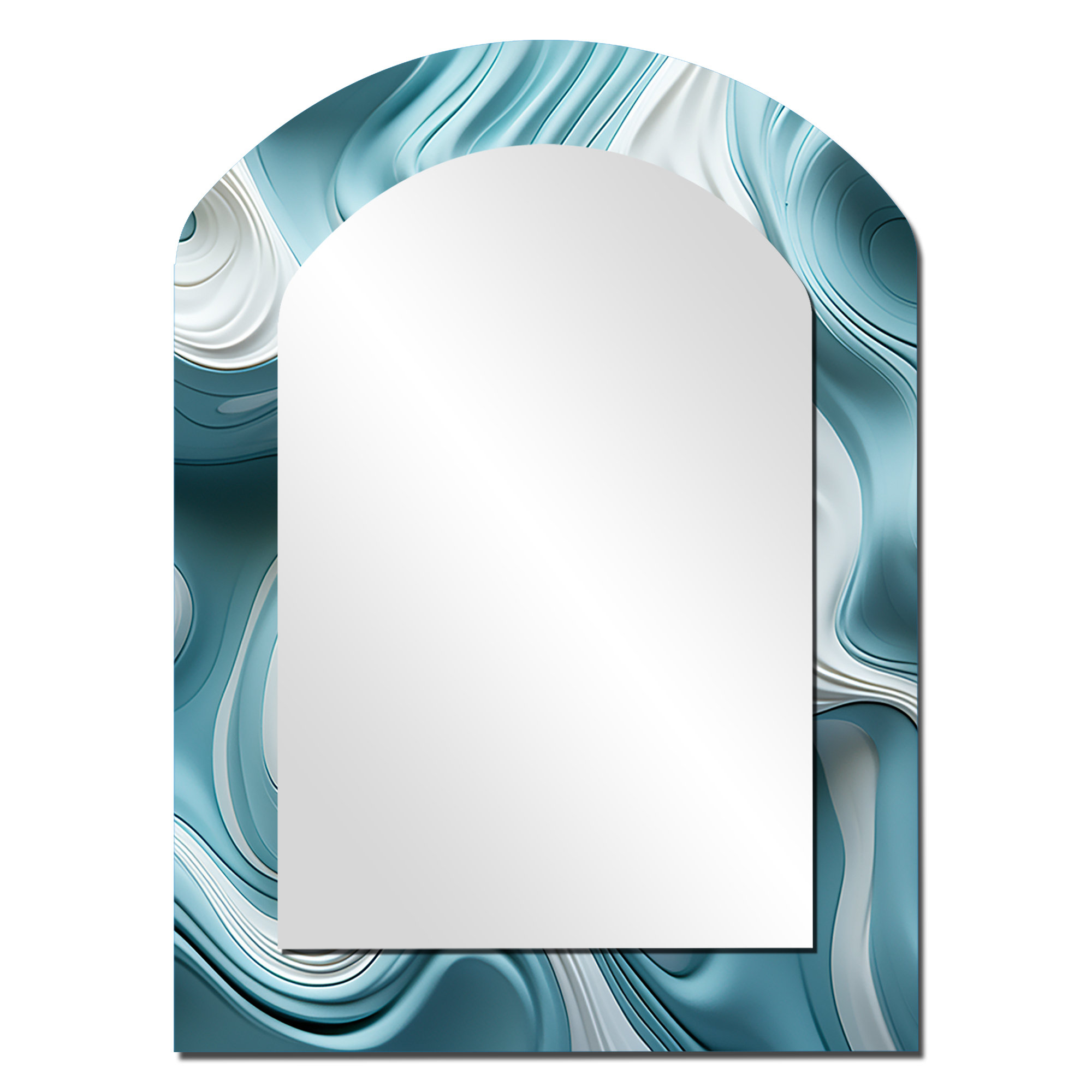 Latitude Run® Blue and white wave tiles impressions I - Waves ...