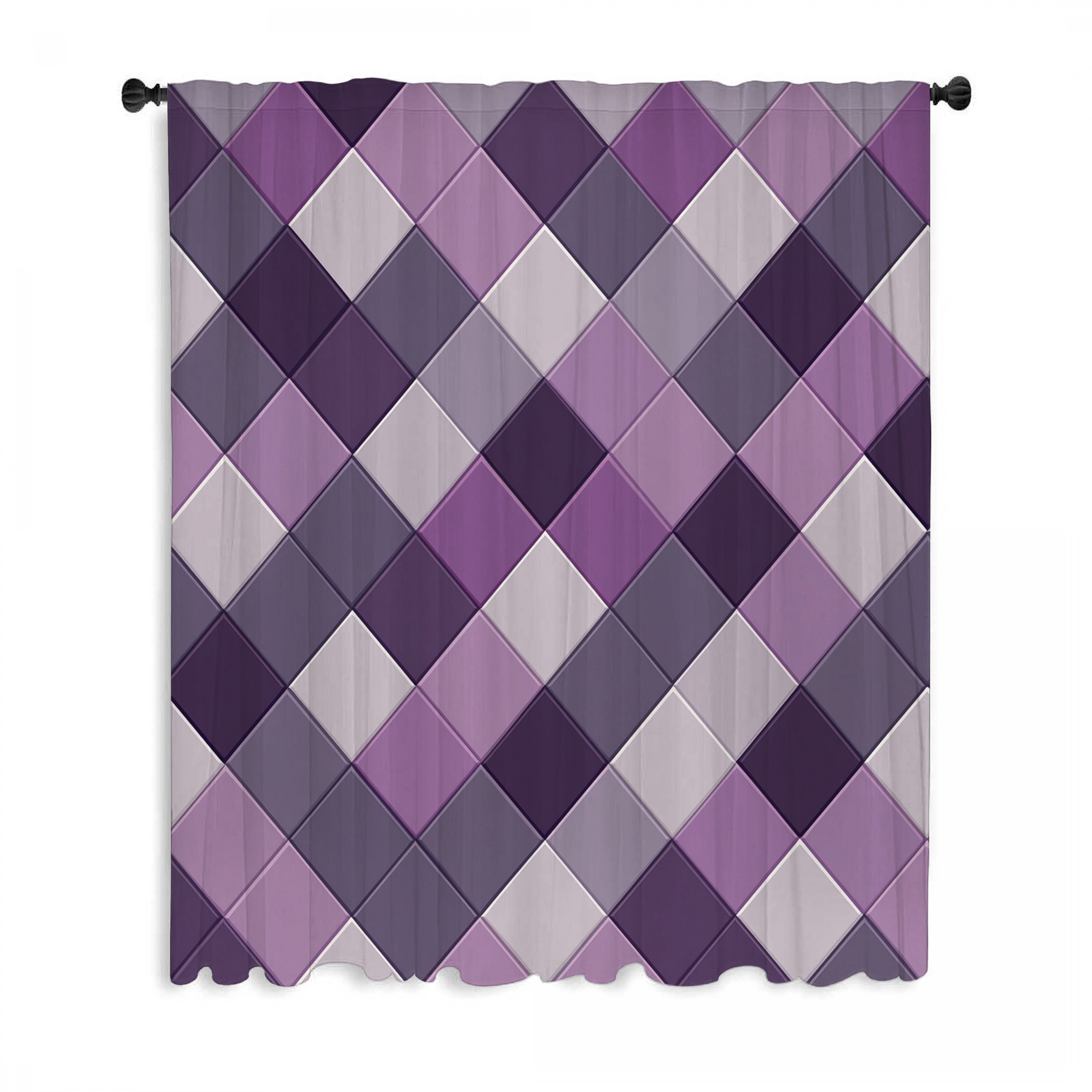 Orren Ellis Tiling Window Curtains, Abstract Blockout & Sheer Curtains ...