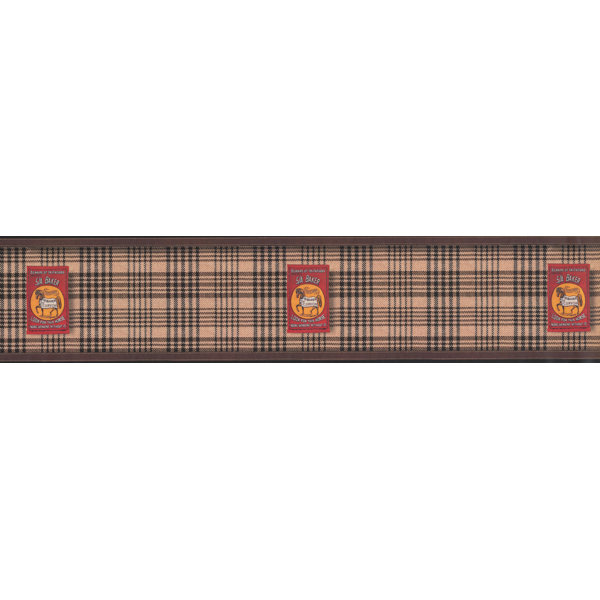 CONCORD WALLCOVERINGS ™ Retro Borders Plaid Border | Wayfair