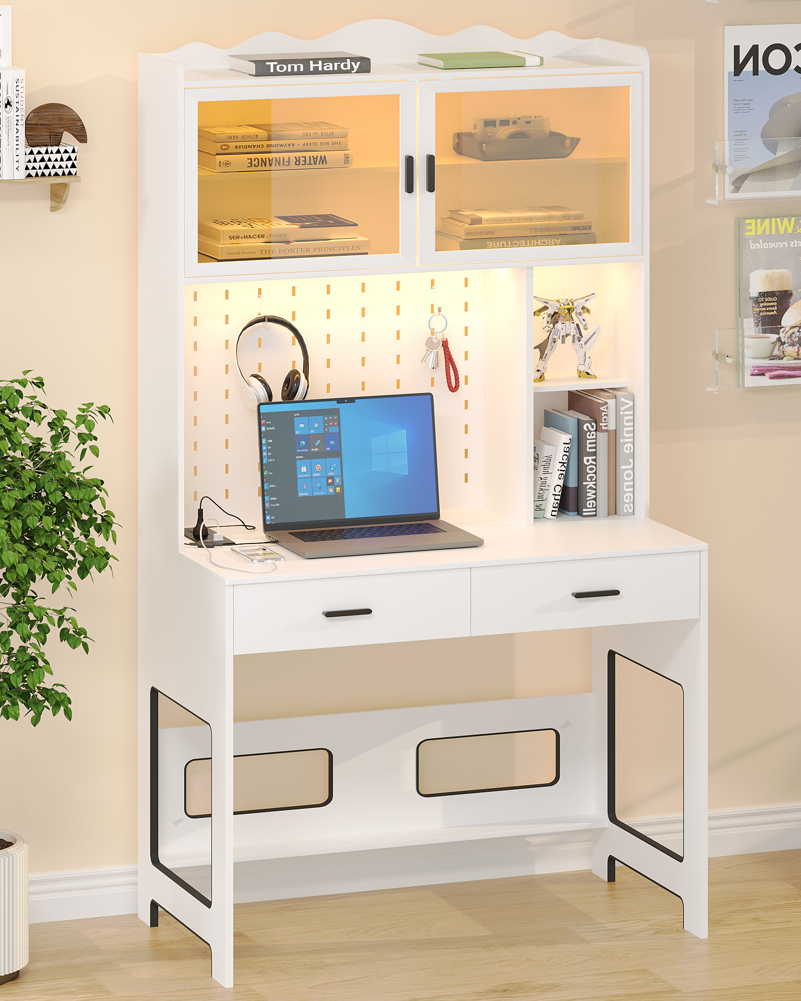 Ebern Designs Virgilio 31.49'' W Rectangle Computer Desk with and ...