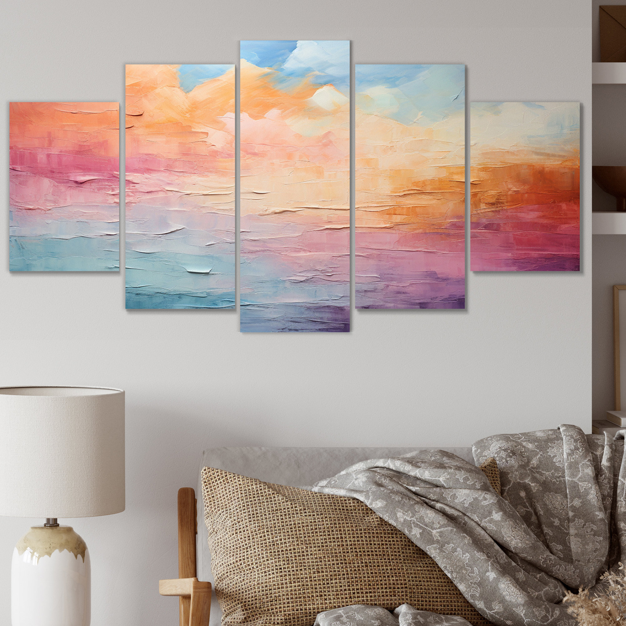 Design Art Clouds Whispering Clouds Collage II - Landscapes Metal Wall ...