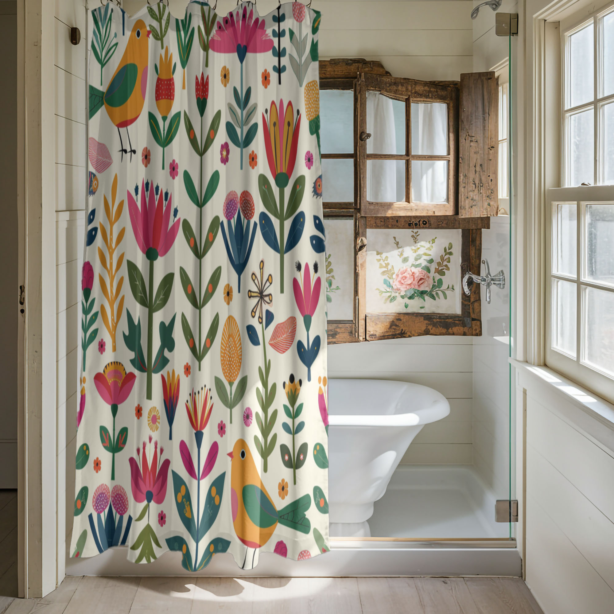 Bungalow Rose Ethnic Spring - Premium Shower Curtain | Wayfair