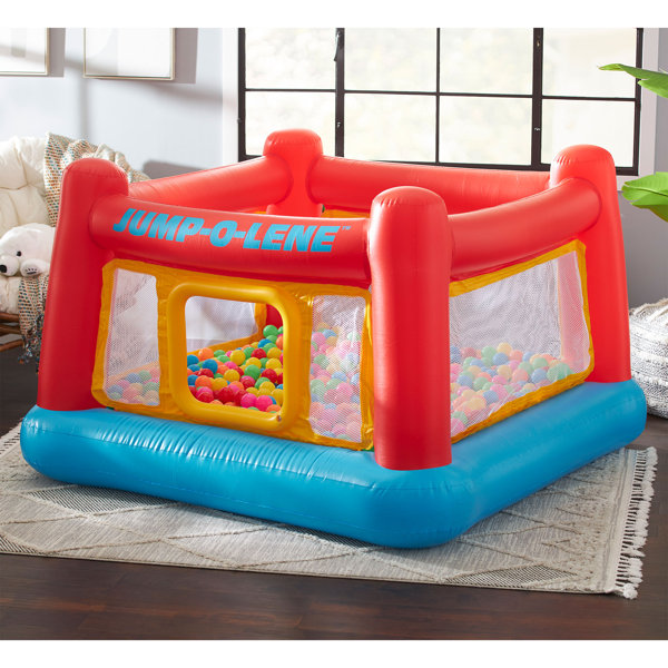 Intex Inflatable Jump-O-Lene Trampoline Bounce House with Crawl-Thru ...