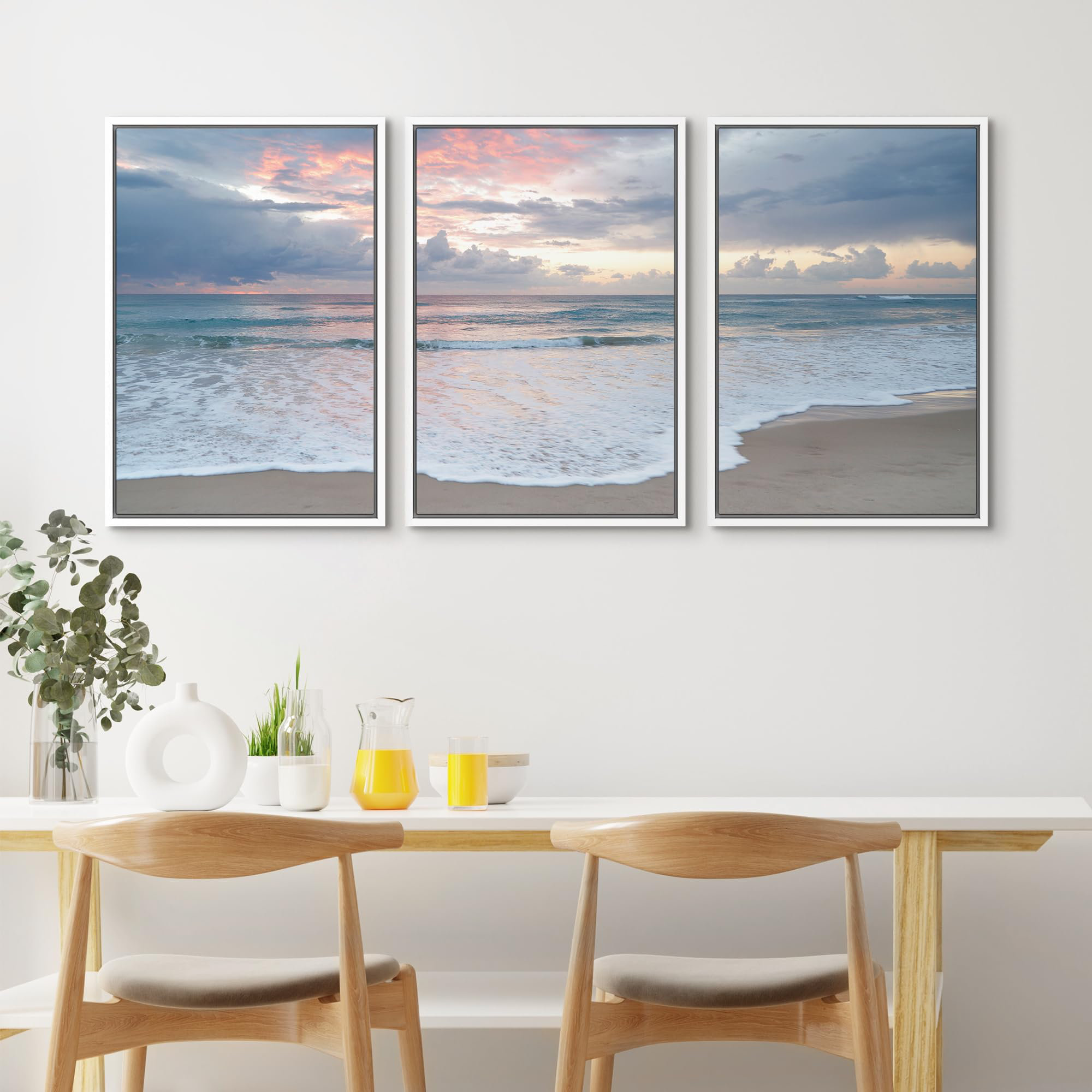 wall26 " Serene Beach Sunset Ocean And Sky Colors Illustrations Modern ...