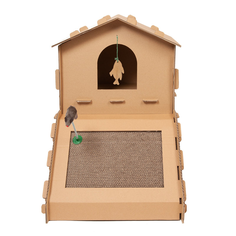FurHaven Tiger Tough Townhouse Playground Scratcher House & Reviews ...