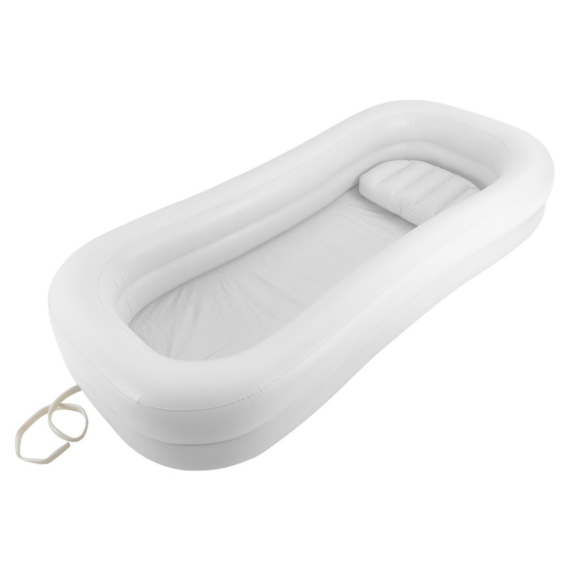 DENFER 110 Volt 1 - Person Rectangle Inflatable Bathtub in White | Wayfair
