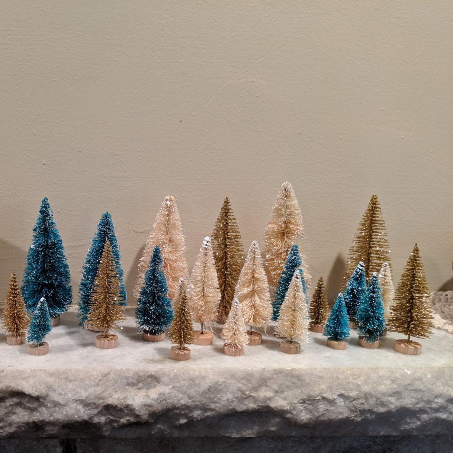 The Holiday Aisle® Desktop Miniature Christmas Trees Mini Pine Tree ...