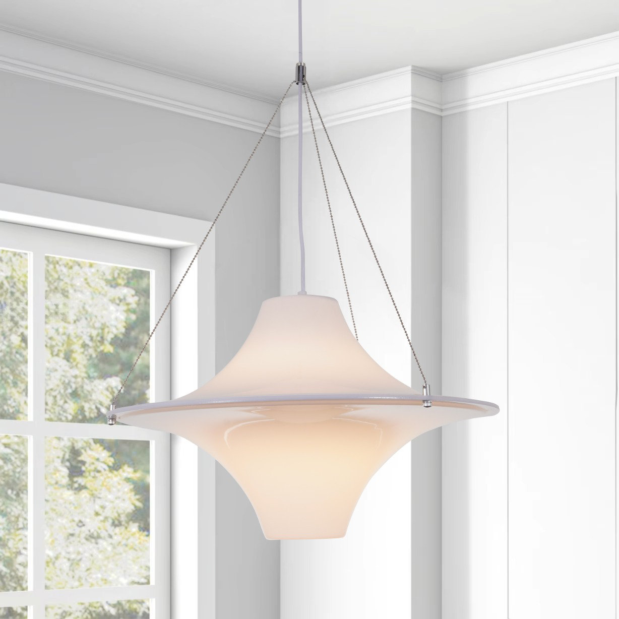 Ivy Bronx D50 Ufo Pendant Light, Adjustable Cord, E26 3-color Bulb ...