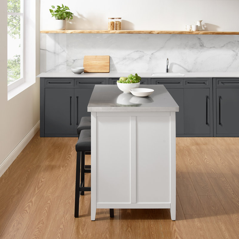 Red Barrel Studio® Karlianys Metal Kitchen Island Set & Reviews | Wayfair