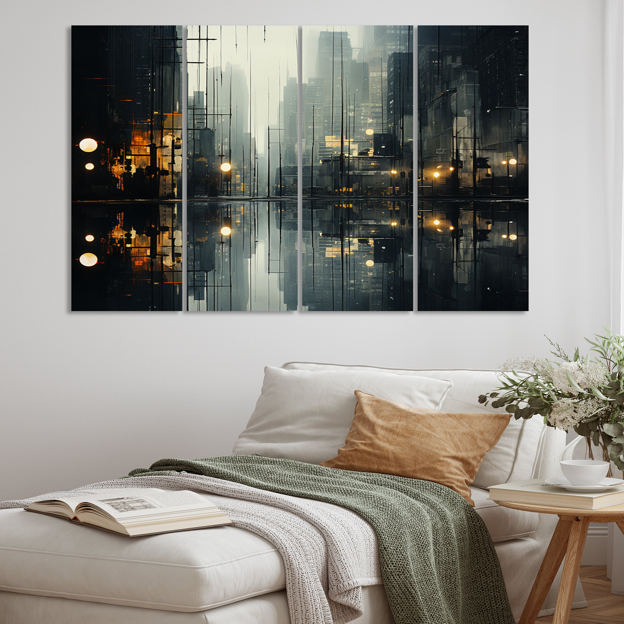 Wrought Studio Skyscrapers Urban Mirage III - Architecture Wall Decor ...