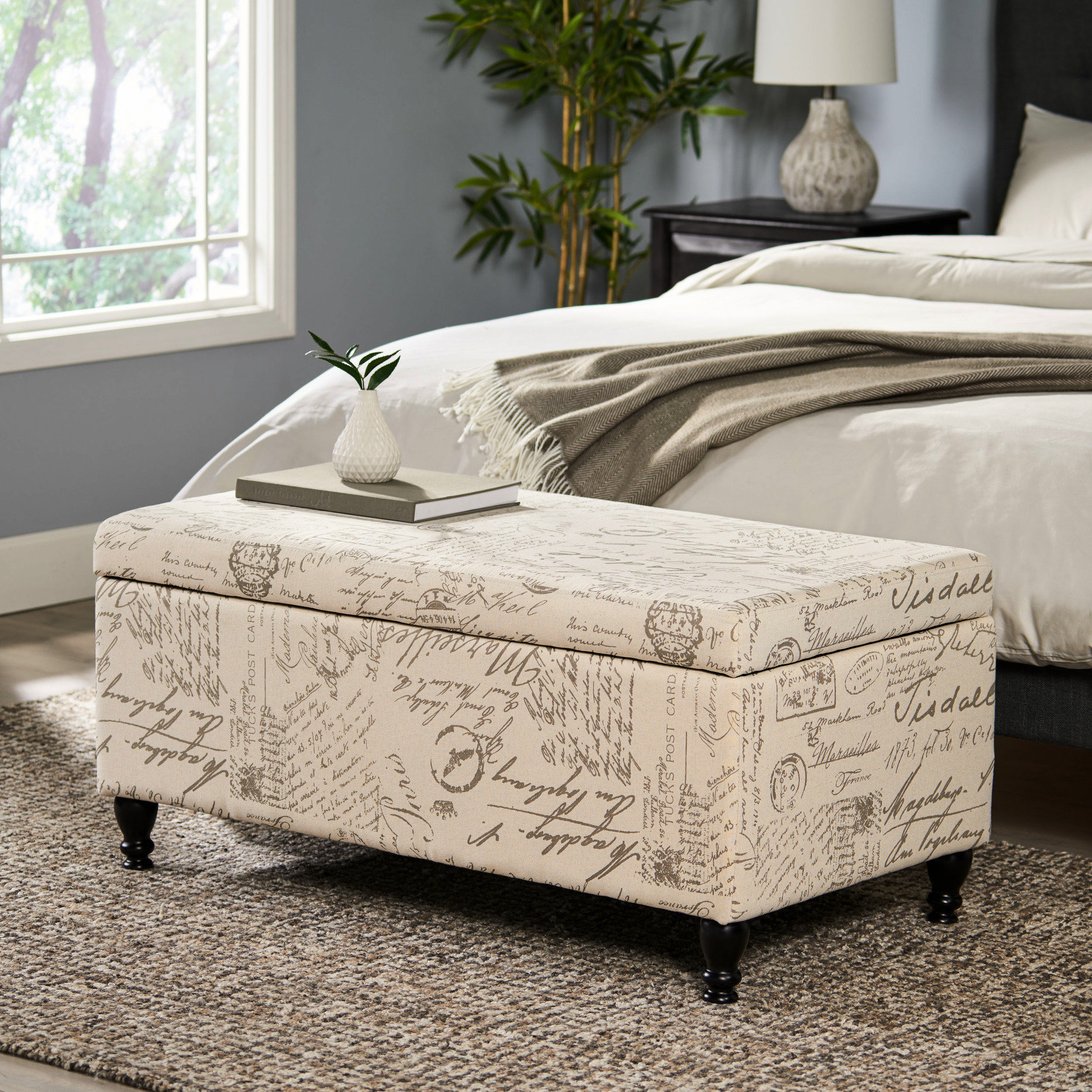 Ophelia & Co. Inspired Storage - Beige Linen, Wood Composition, Hue ...
