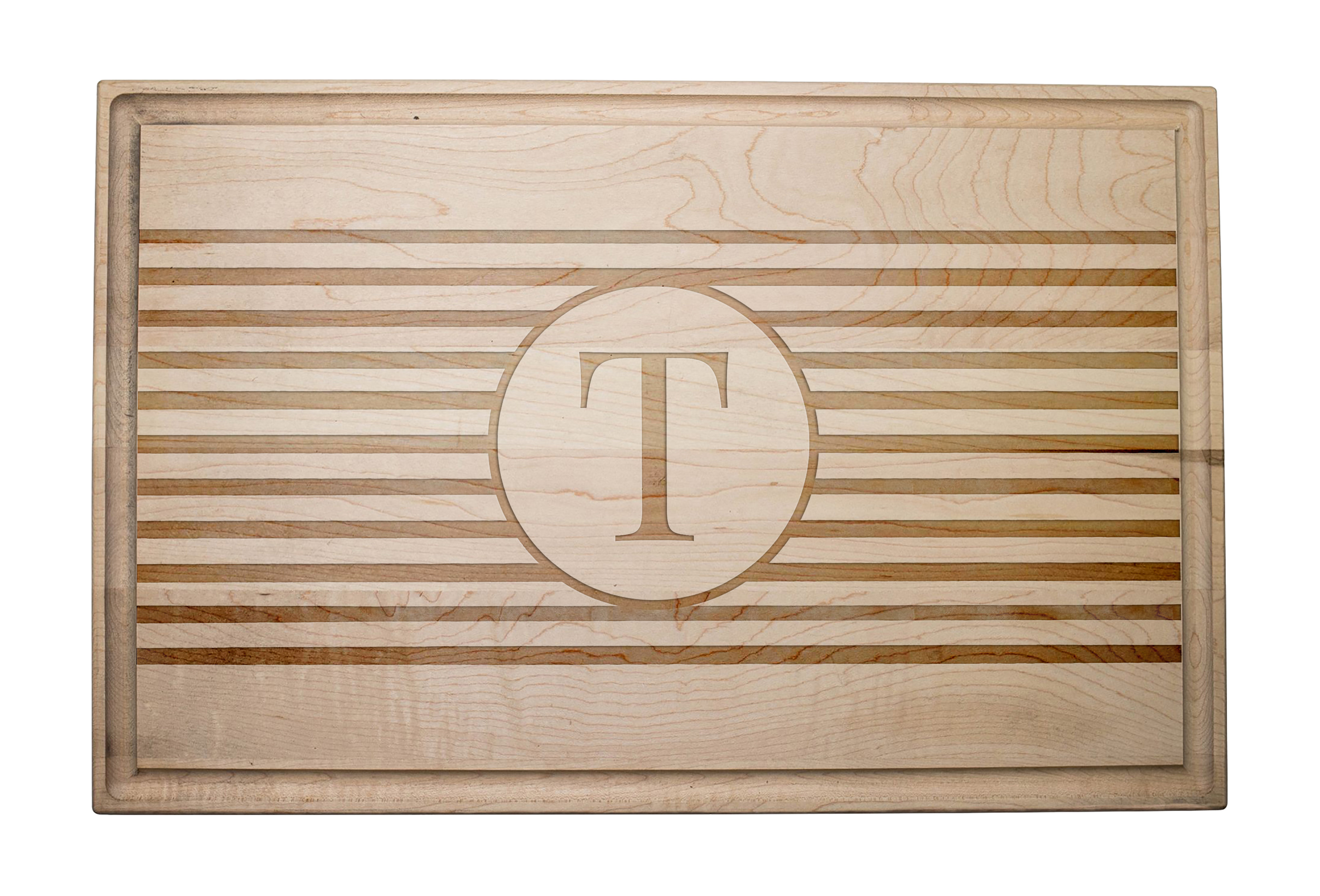Designs Direct Creative Group Stripe Monogram - T Cutting Board | Wayfair