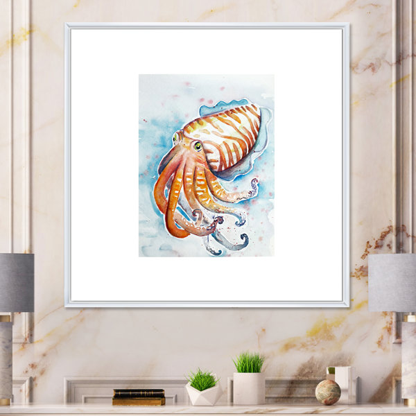 Highland Dunes " Aquarelle Cuttlefish Art " Painting Print | Wayfair