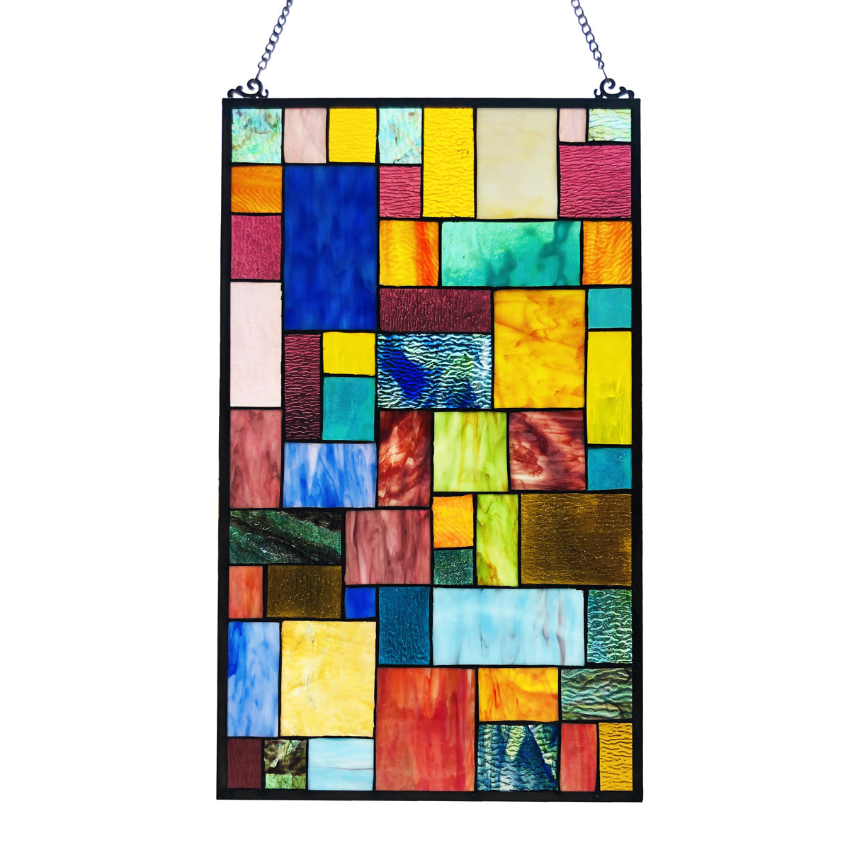 Rosalind Wheeler Michelle Stained Glass Window Panel & Reviews | Wayfair