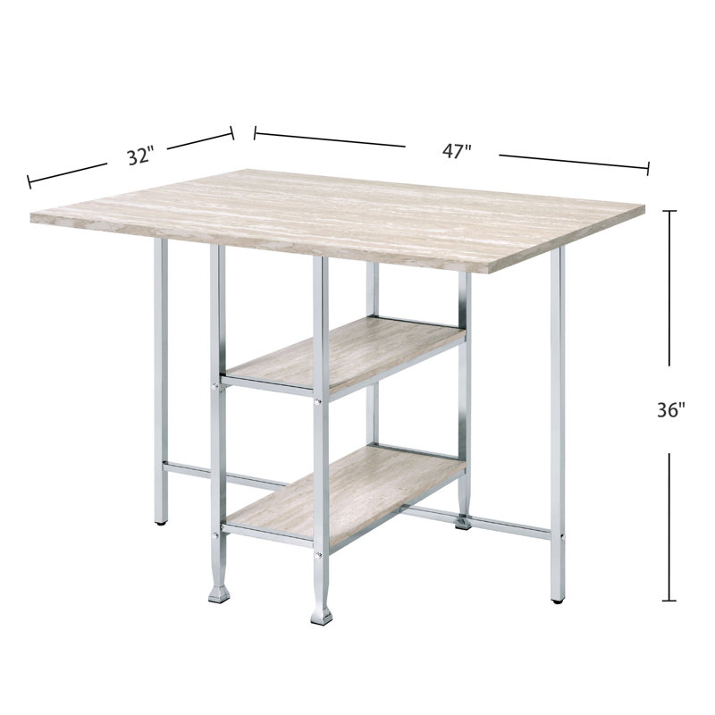 Latitude Run® Counter Height 47" Trestle Dining Table | Wayfair
