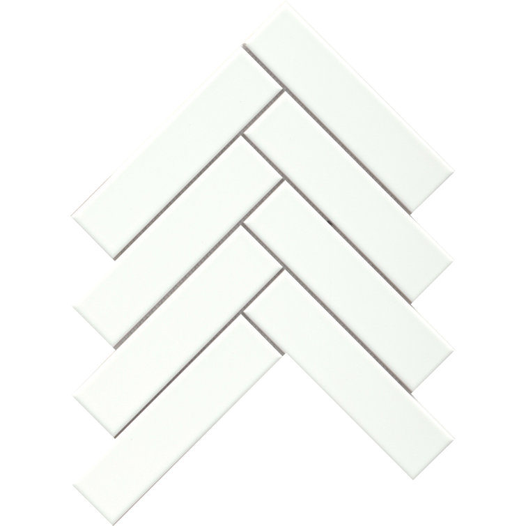 Emser Tile Cognito 2" x 8" Ceramic Decorative Accent Tile in White ...