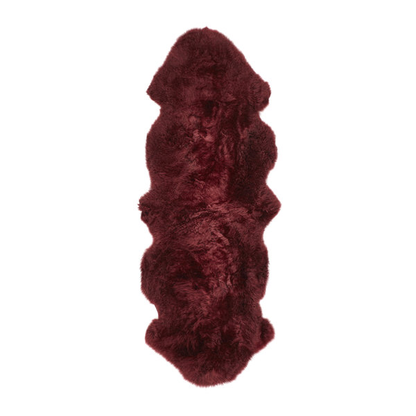 Union Rustic Cathedrals Solid Colour Hand Woven Berry Area Rug ...