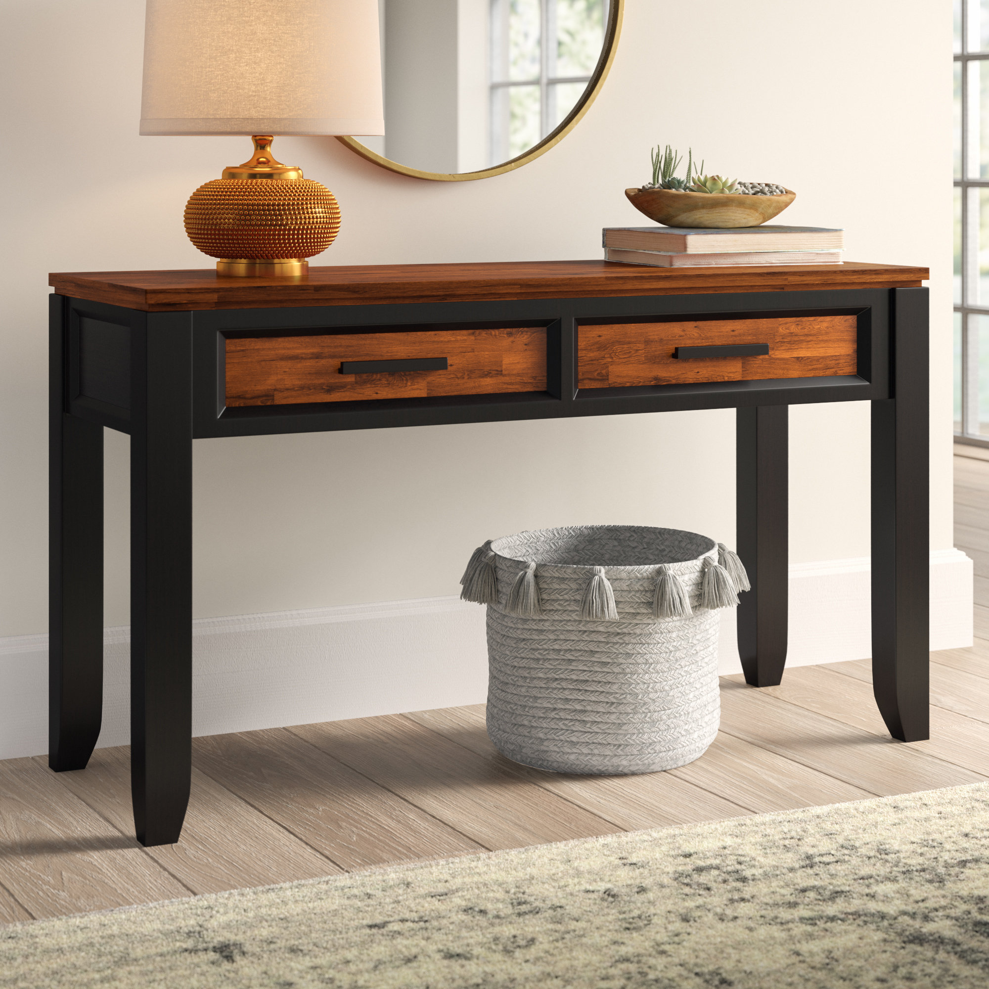 Loon Peak® Deshawndre 50" Solid Wood Console Table & Reviews | Wayfair
