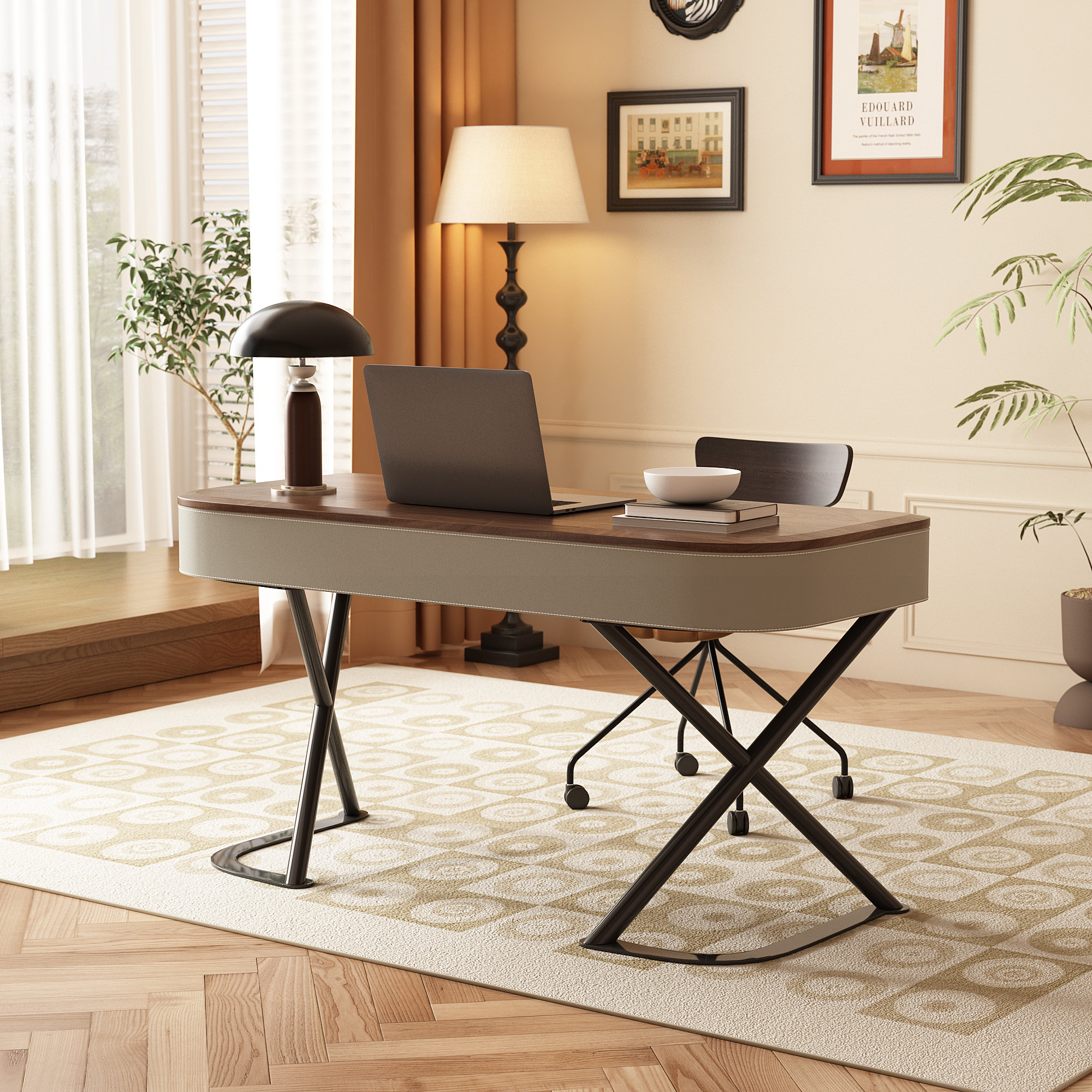 George Oliver Khiari Rectangle Writing Desk | Wayfair