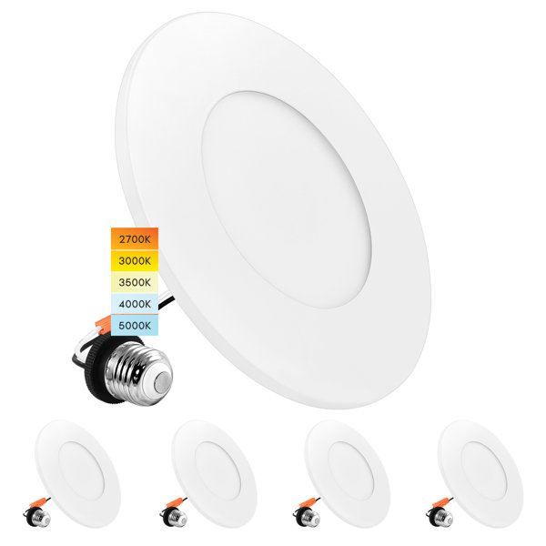 Luxrite 4'' Dimmable LED Retrofit Recessed Lighting Kit | Wayfair