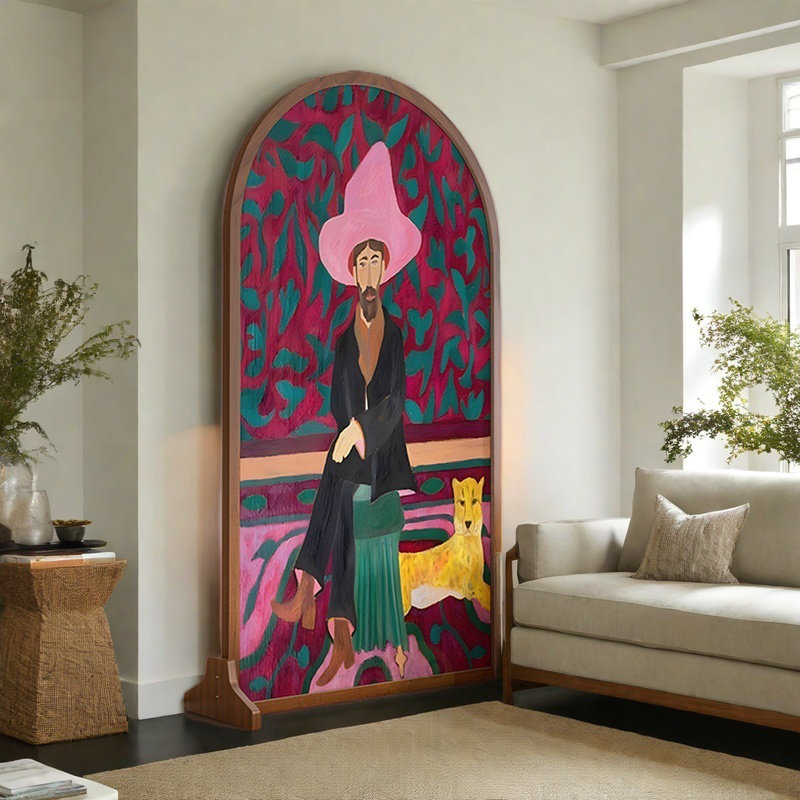 ‌Poli‌Home Solid Pink Hat Partition Screen | Wayfair