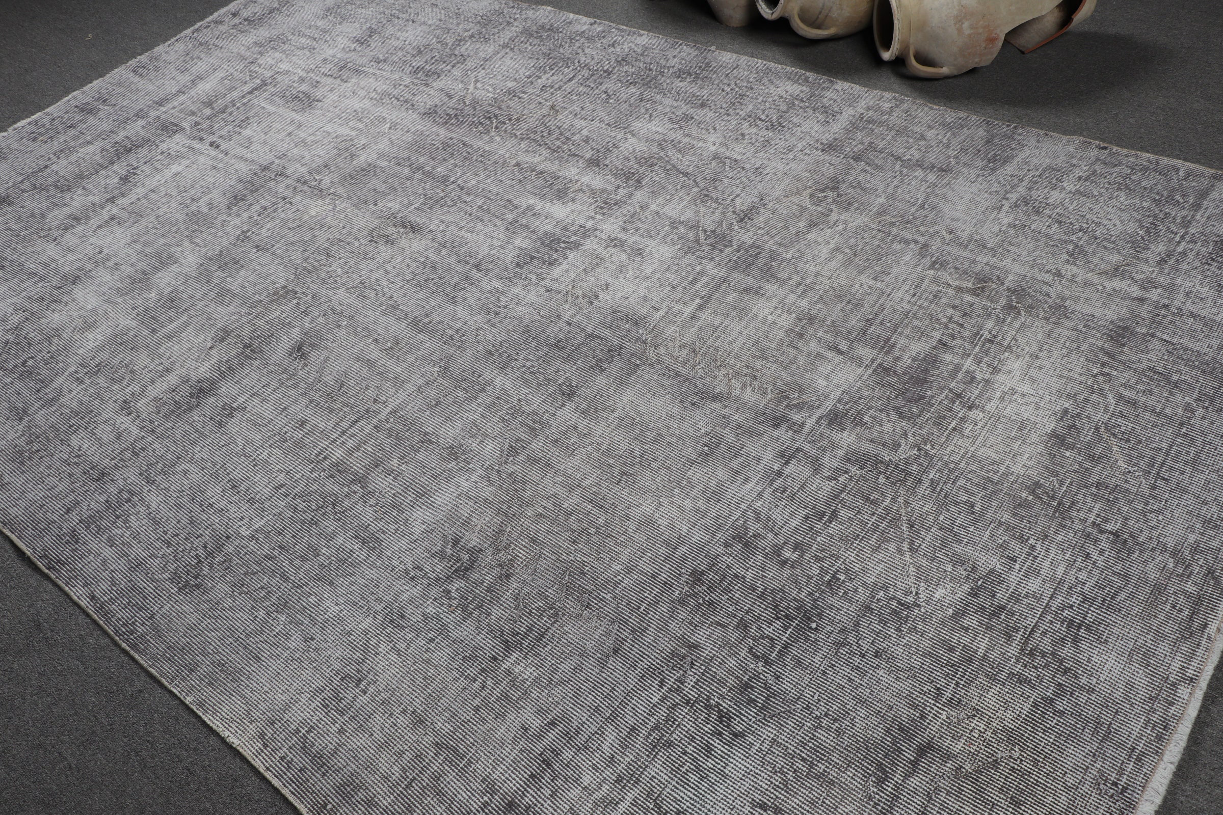 17 Stories Handmade Bohemian Decor Turkish Area Rug in Gray Tones and ...